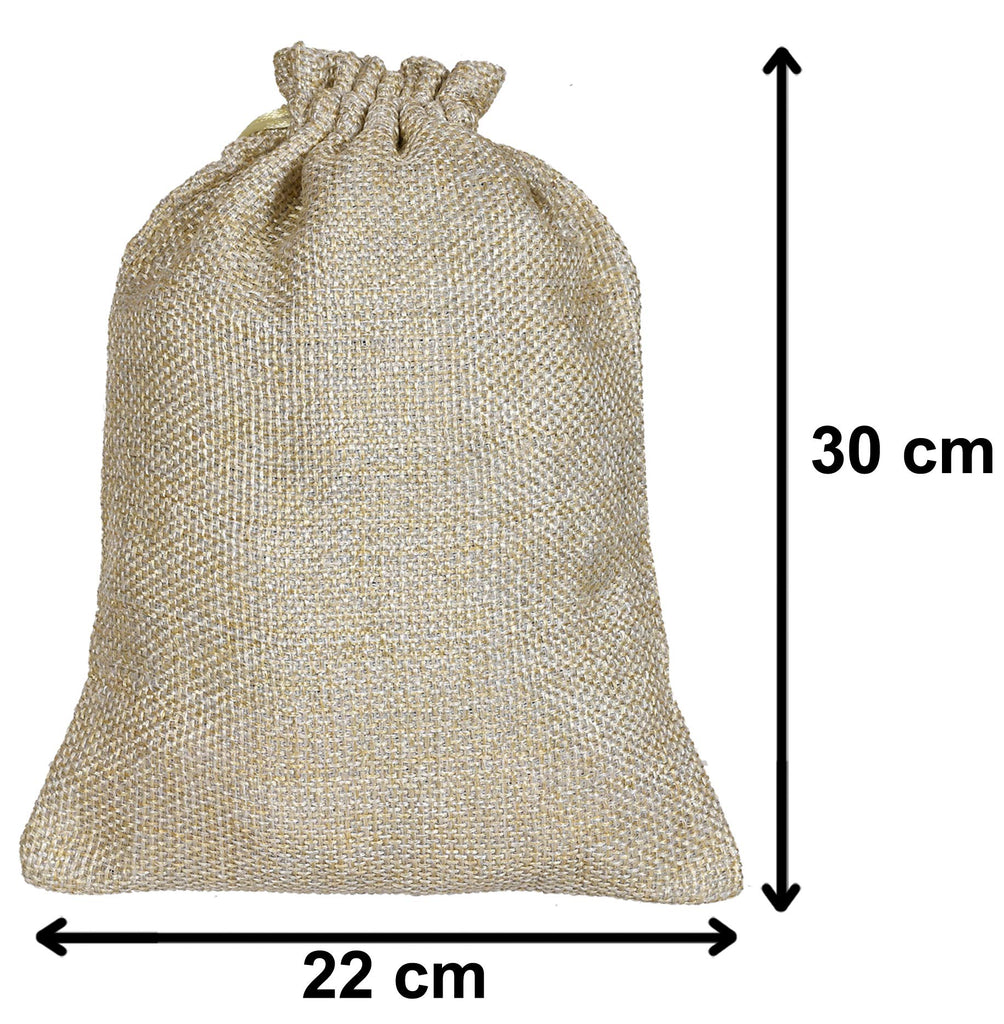 Kuber Industries Jute Large Size Gift Bags with Drawstring for Gifts ...